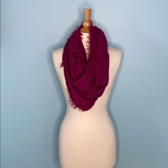 Accessories | Purple Soft Infinity Raw Edge Scarf X28 | Poshmark
